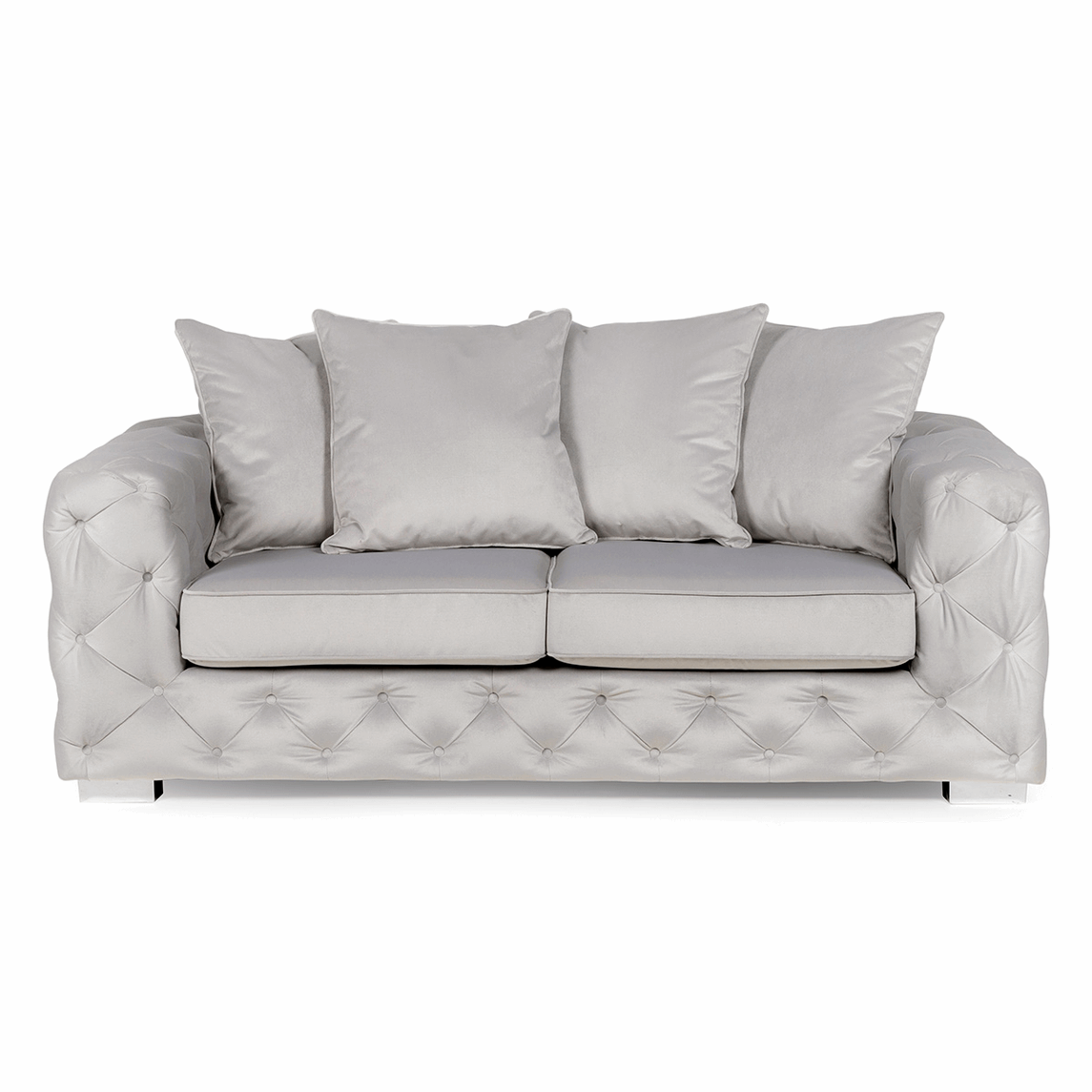Alexa Plush Velvet Sofa & Armchair Collection - Pillow Or Classic Back ...