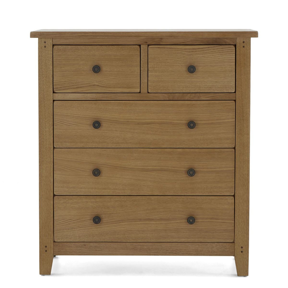 Barnham Oak 2 Over 3 Chest Of Drawers | The Furniture Mega Store