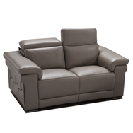 Elettra Italian Leather Power Recliner With Adjustable Headrests Sofa ...