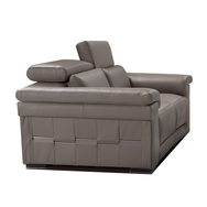 Elettra Italian Leather Power Recliner With Adjustable Headrests Sofa ...