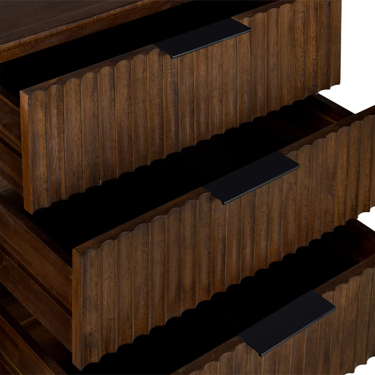 Strand Walnut Large 2 Door 3 Drawer Sideboard | The Furniture Mega Store