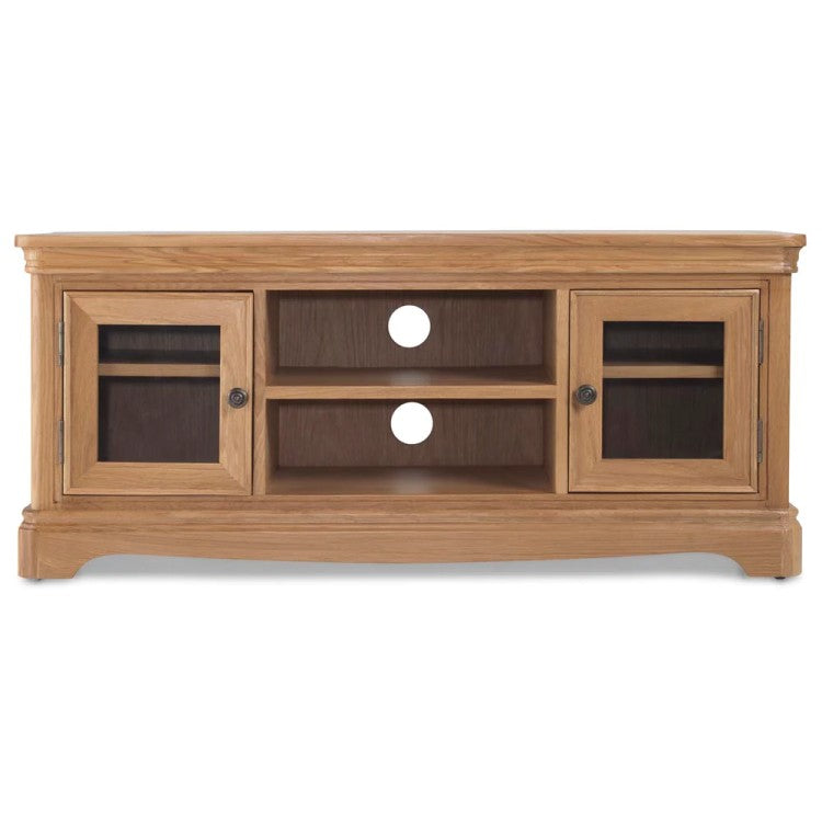 Cannes Natural Oak 2 Door Large TV Unit - 120cm | The Furniture Mega Store