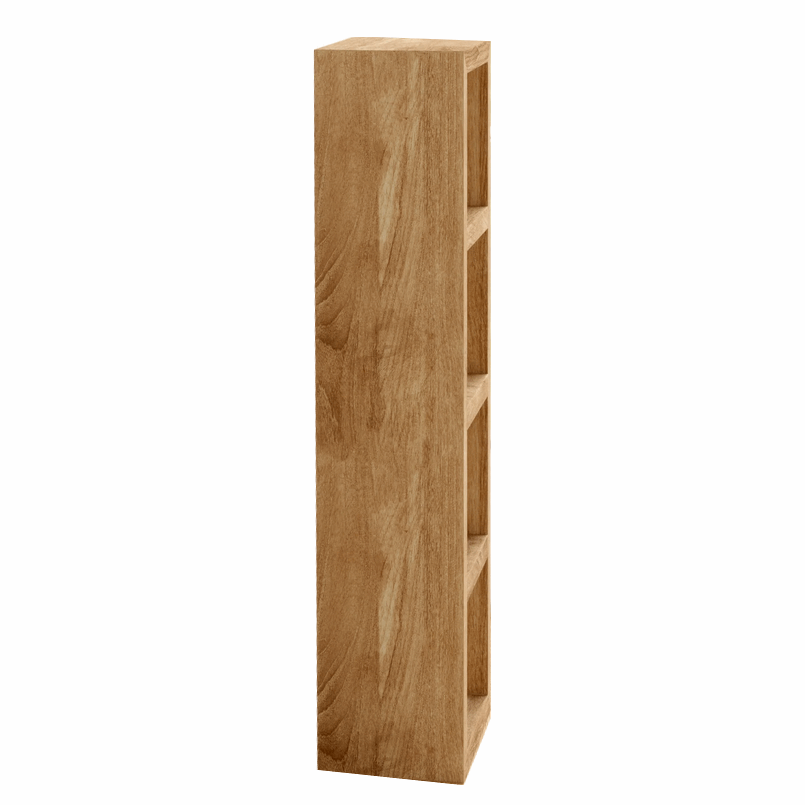 Novo Mango Wood Vertical 4 Hole Open Display Shelving Unit | The Furniture Mega Store
