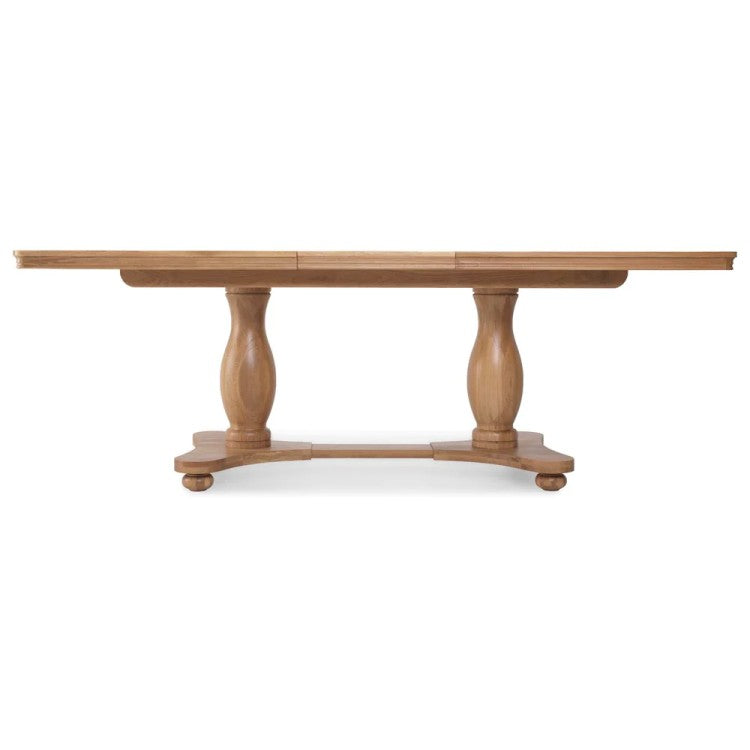 Cannes Natural Oak Extending Pedestal Dining Table | The Furniture Mega ...