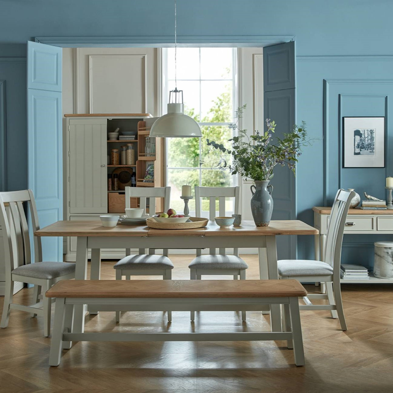 Stanton Patchwork Dining Bench | The Furniture Mega Store