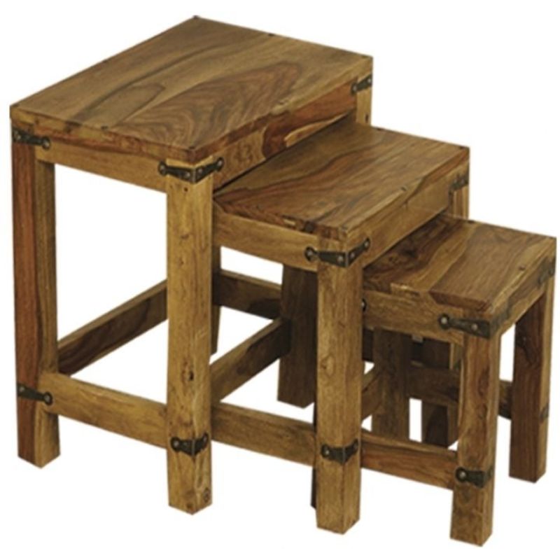 Thacket Sheesham Nest Of Tables | The Furniture Mega Store