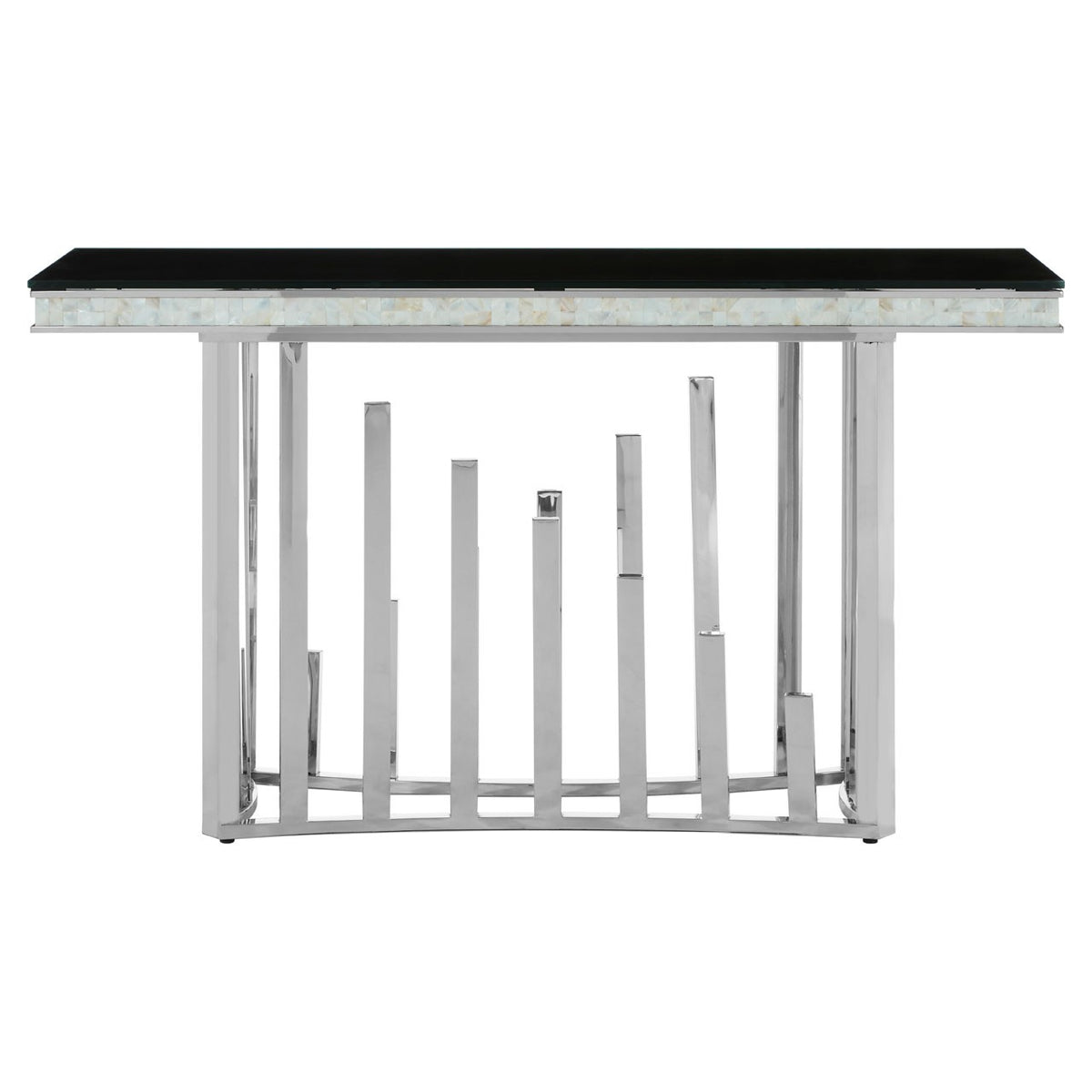 Eliza Silver Finish - Mother of pearl Inlay Console Table | The ...