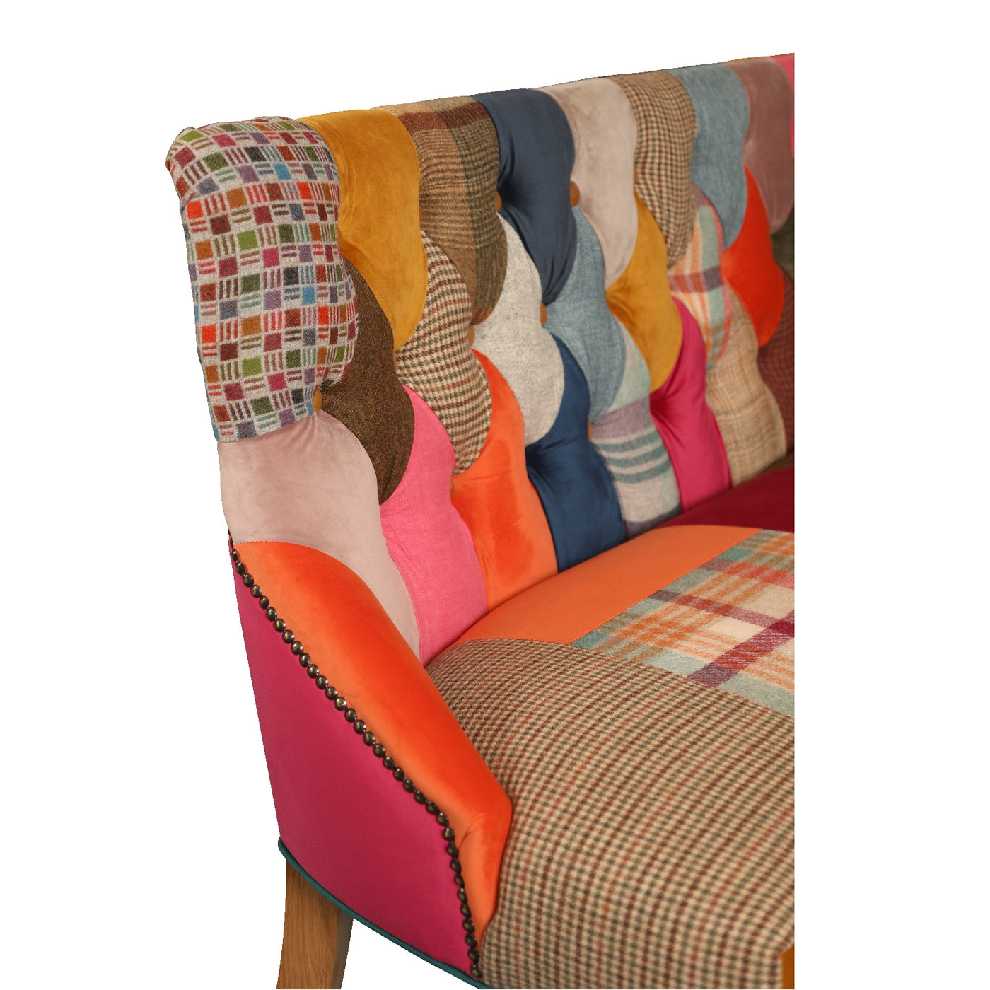 Stanton Patchwork Dining Bench | The Furniture Mega Store