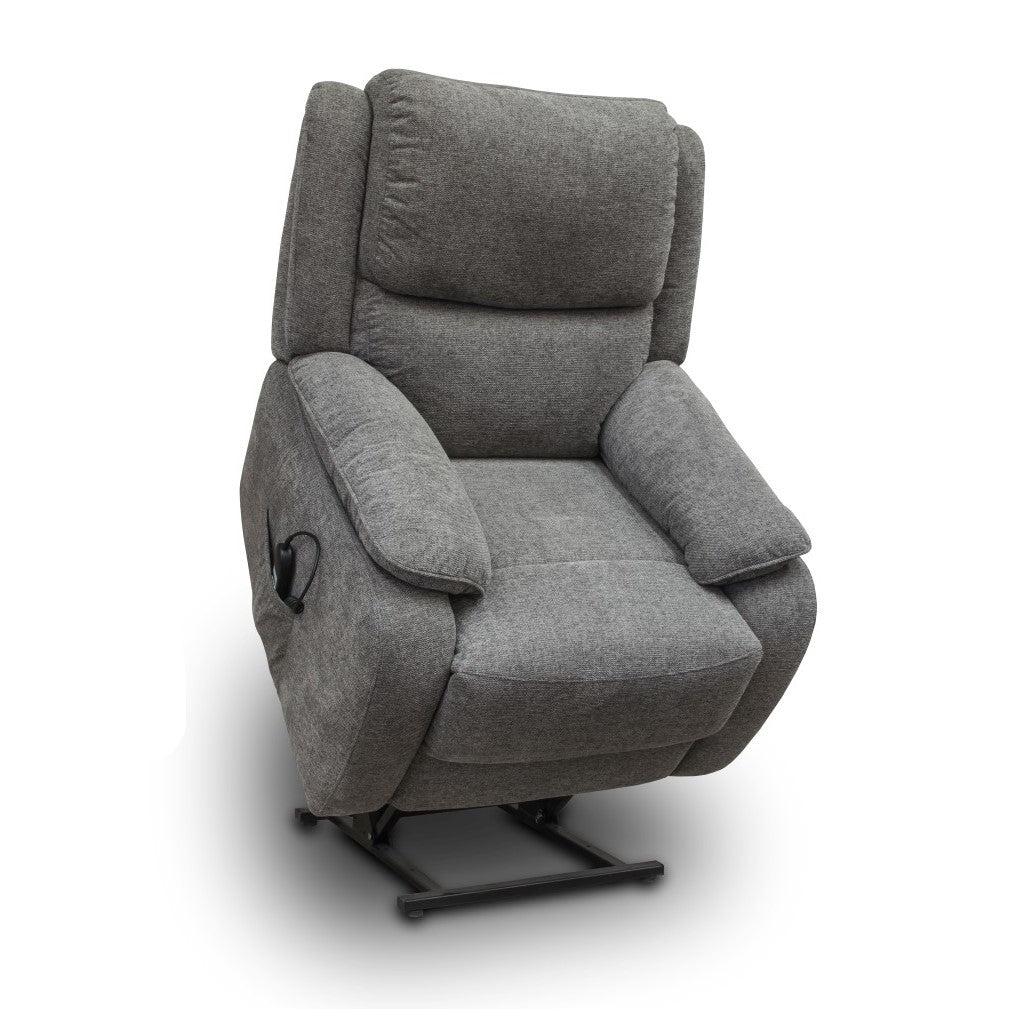 Penrith Leather Dual Motor Lift and Rise Chair - Dark Grey | The ...