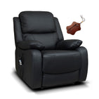 Penrith Leather Dual Motor Lift and Rise Chair - Black | The Furniture ...