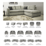 Lucy Corner Sofa - Choice Of Sizes & Fabrics | The Furniture Mega Store