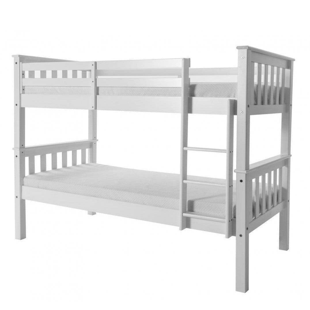 Porto Bunk Bed - White Painted | The Furniture Mega Store
