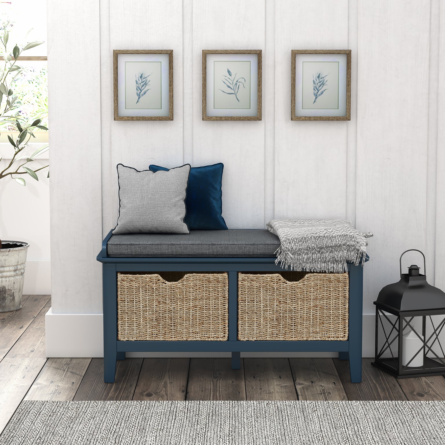 New England 4 Drawer Hallway Bench | The Furniture Mega Store