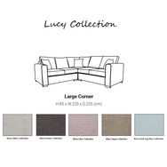 Lucy Corner Sofa - Choice Of Sizes & Fabrics | The Furniture Mega Store